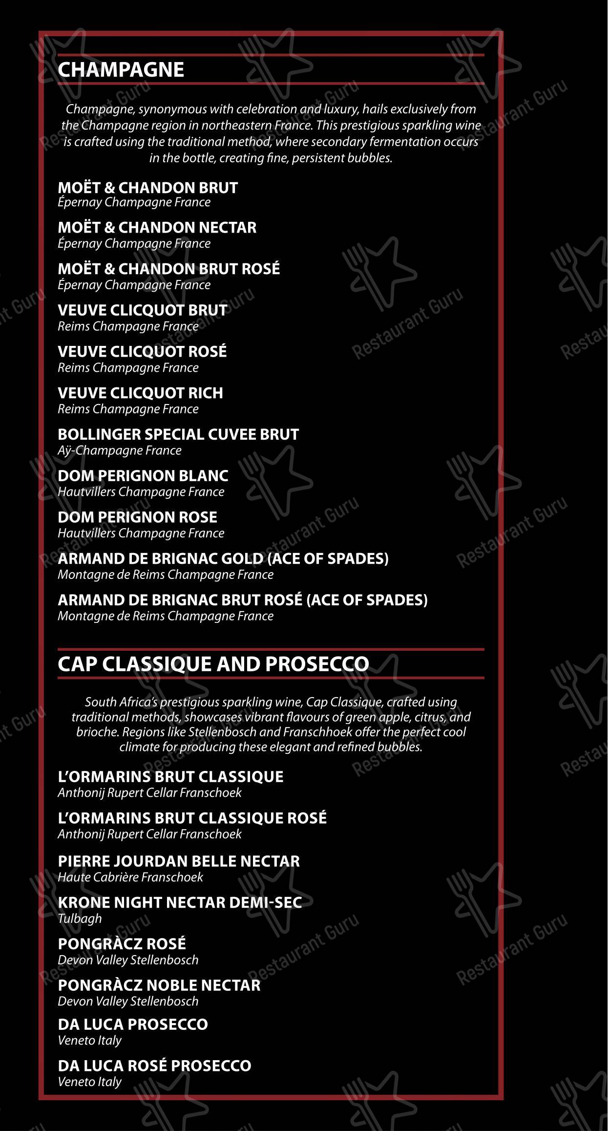 Menu at Trumps Grillhouse and Butchery pub & bar, Sandton