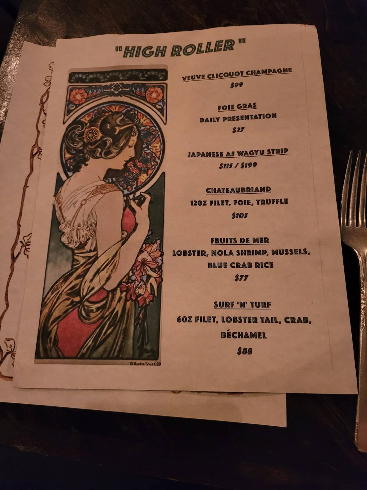 Menu at Boston Title & Abstract pub & bar, Tulsa