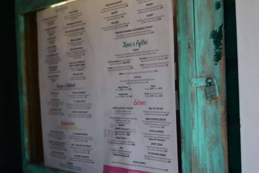 Menu at Turtle Kraals pub & bar, Key West