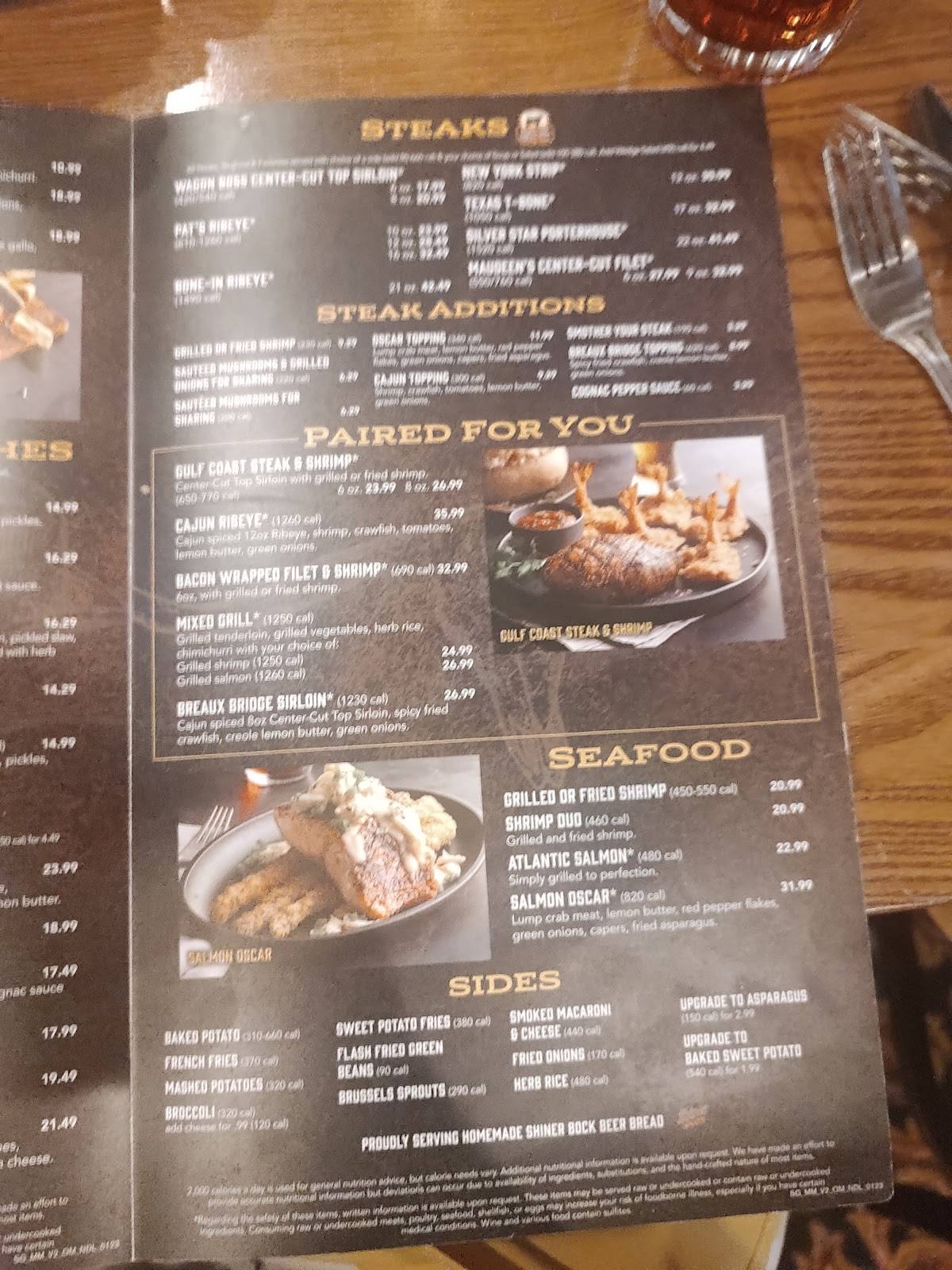 Menu at Saltgrass Steak House steakhouse, Tyler