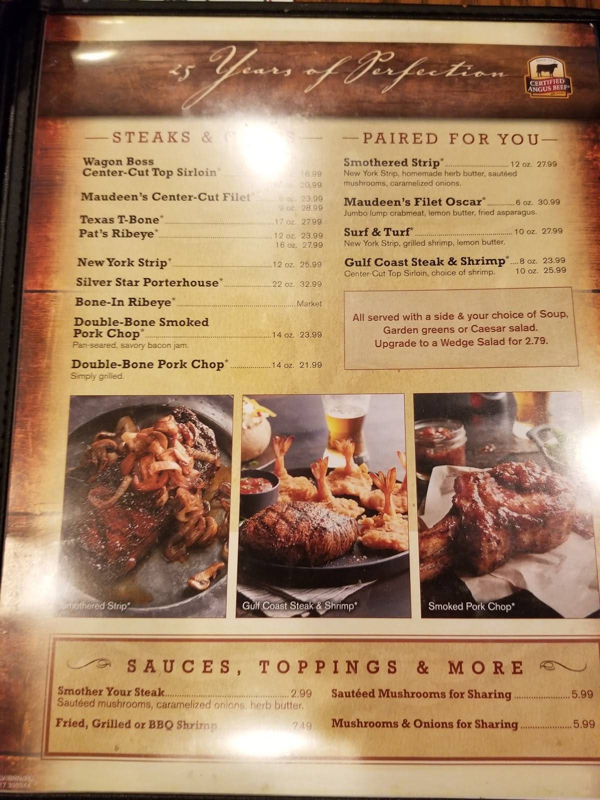 Menu at Saltgrass Steak House steakhouse, Tyler