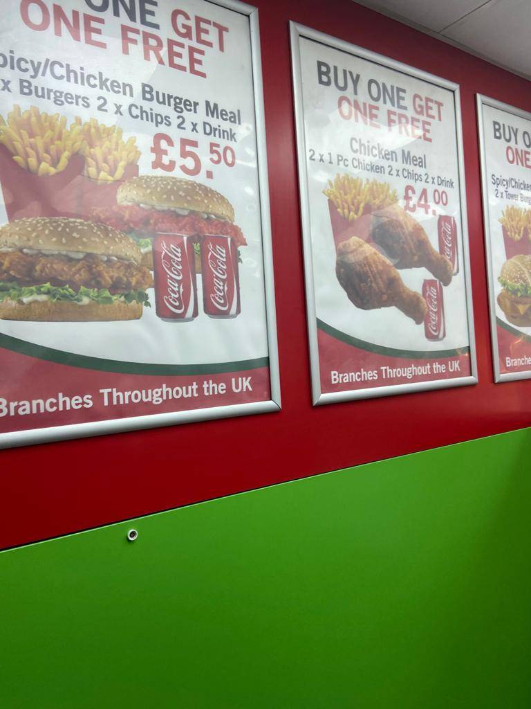 Menu at UK Fried Chicken Halal fast food, Bradford, 51 Duckworth Ln