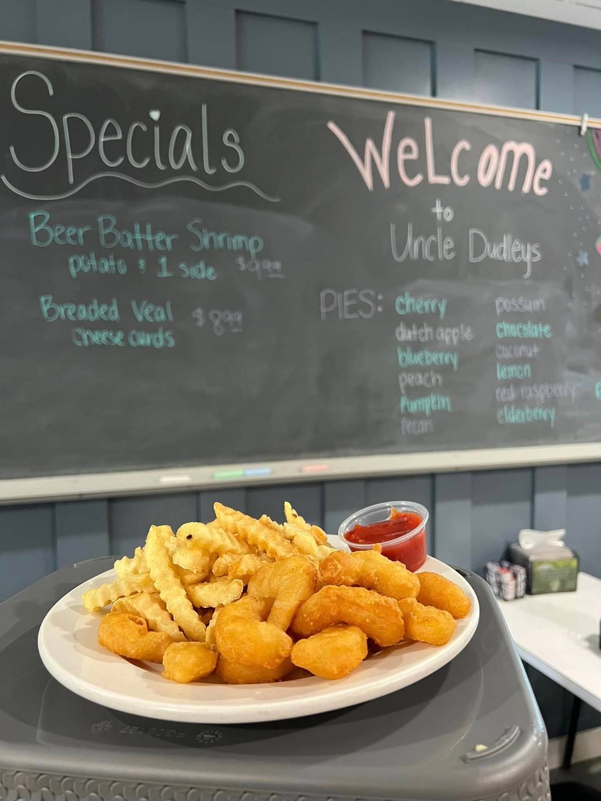 Menu at Uncle Dudley's Restaurant, Willard