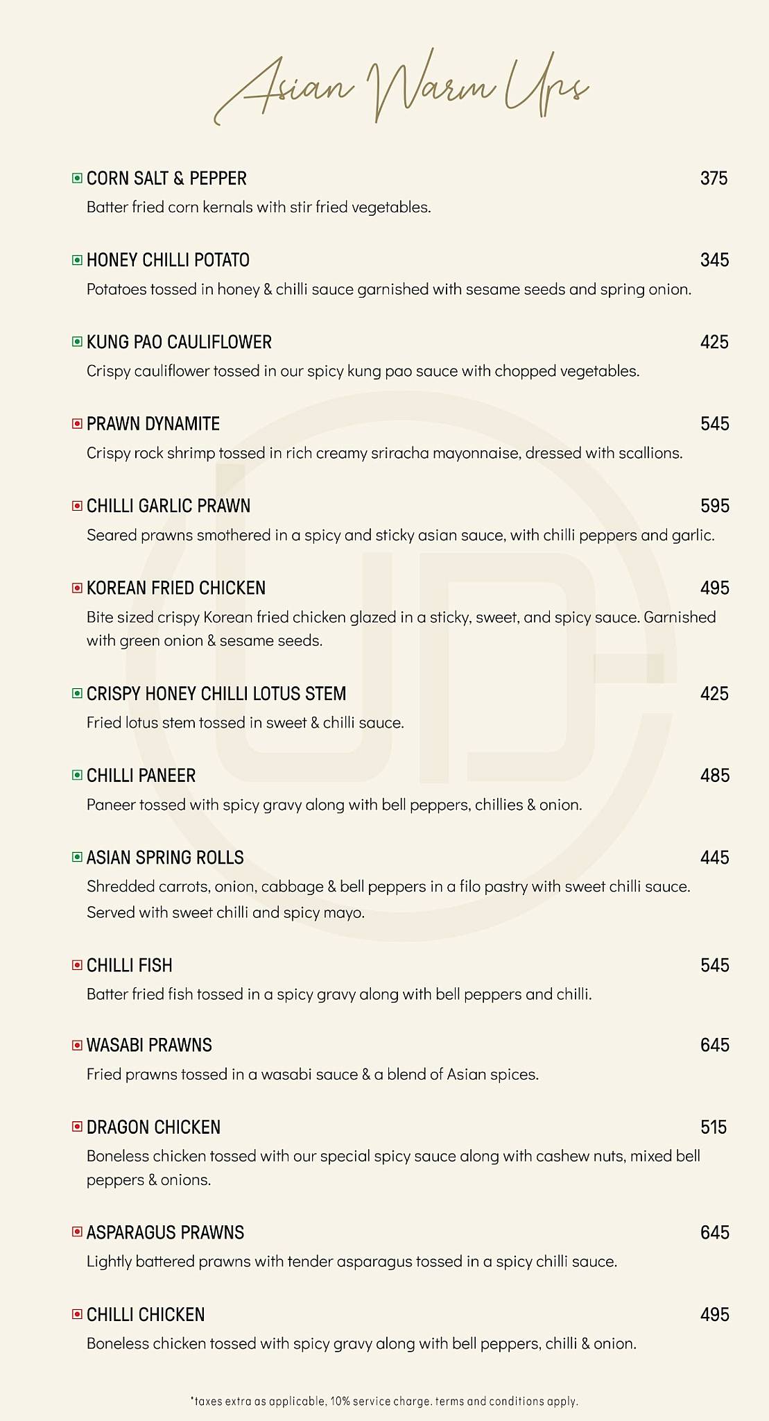 Menu at Underdoggs Aerocity, New Delhi, Worldmark 2