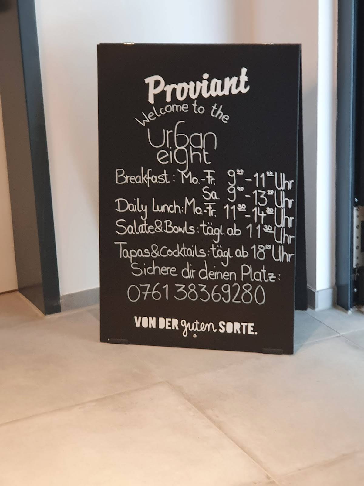 Speisekarte von Urban Eight restaurant, FREIBURG IM BREISGAU
