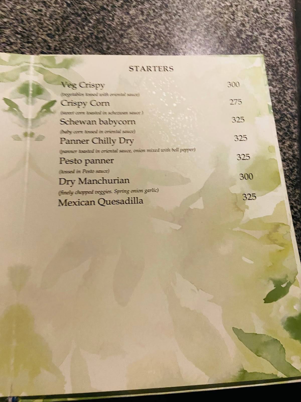 Menu at Veranda Rooftop Restro Cafe, Ahmedabad