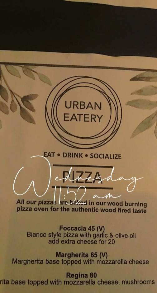 Menu at Urban Eatery restaurant, Vereeniging, 13 Orwell Dr