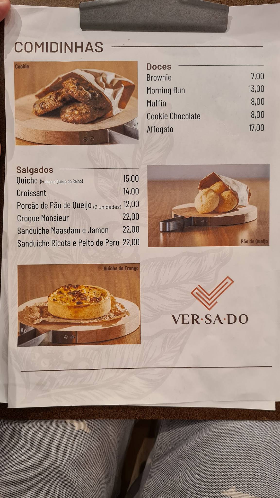 Menu at Versado Café - Graças, Recife