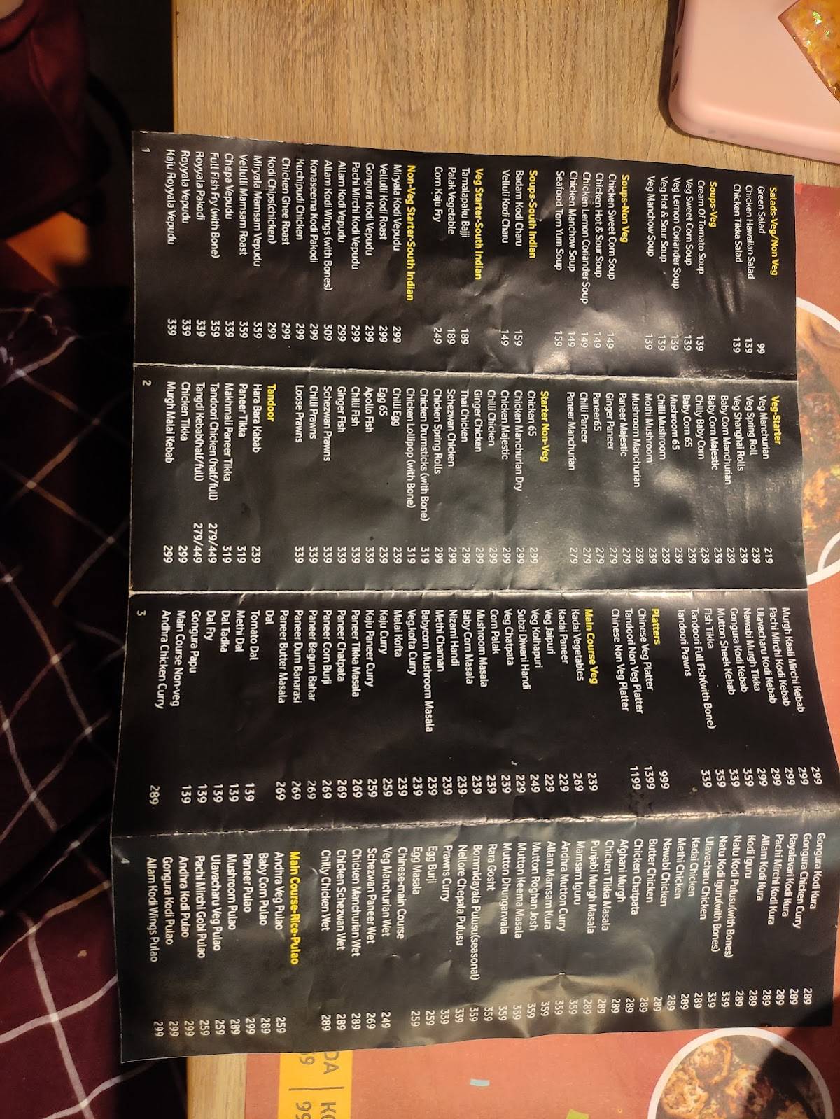 Menu at Platform 65 The Train Theme Restaurant - Vijayawada, Vijayawada