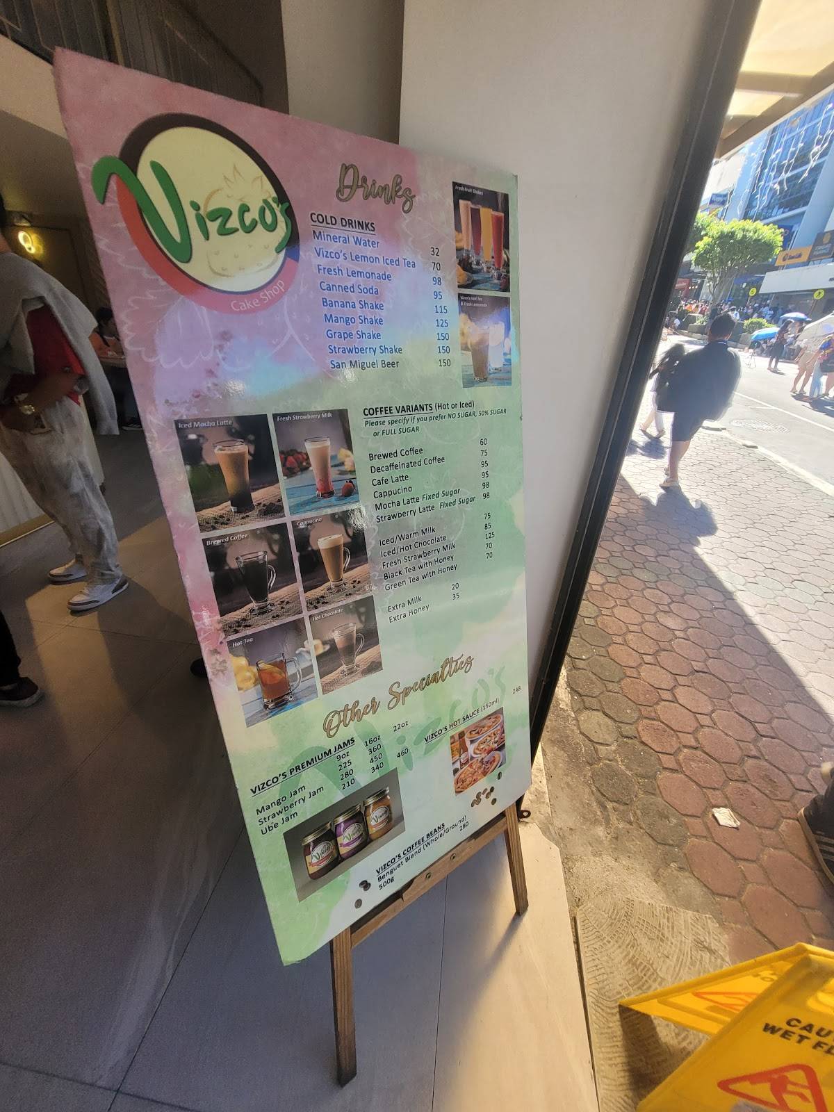 Menu at Vizco's Restaurant & Cake Shop, Baguio