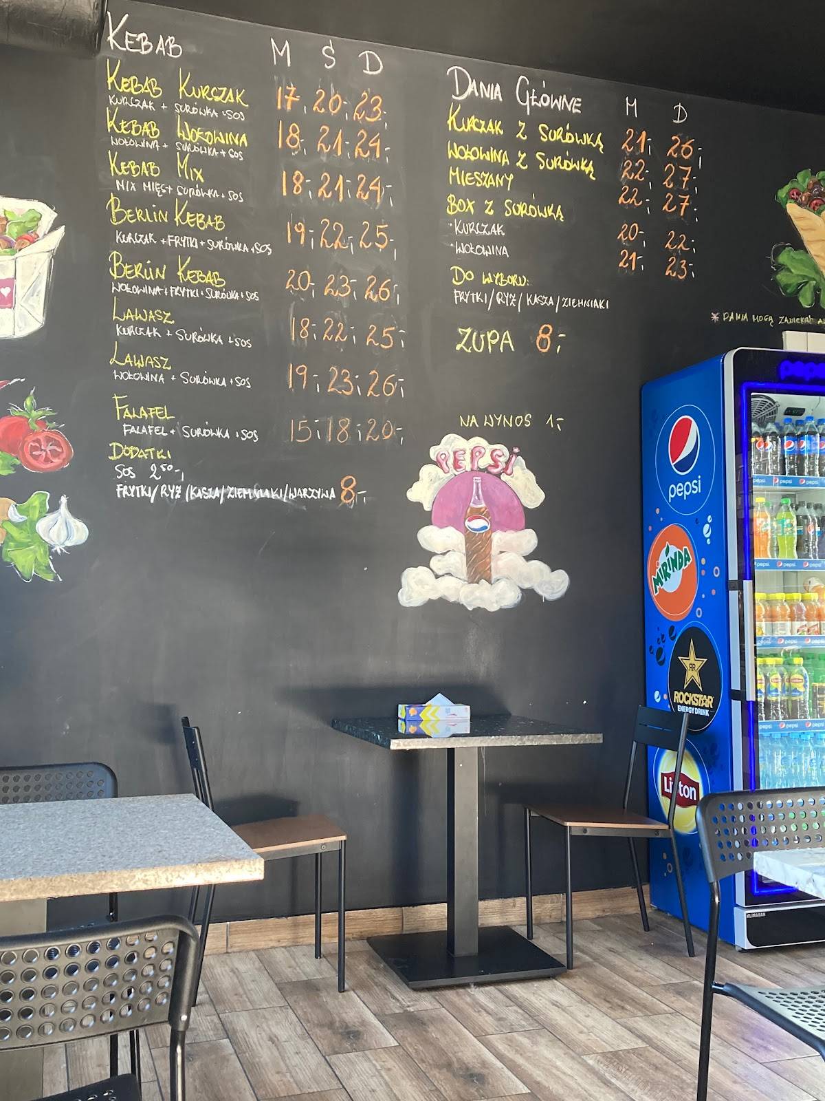 Menu at Kebab Rafik, Warsaw, Stefana Baleya 9