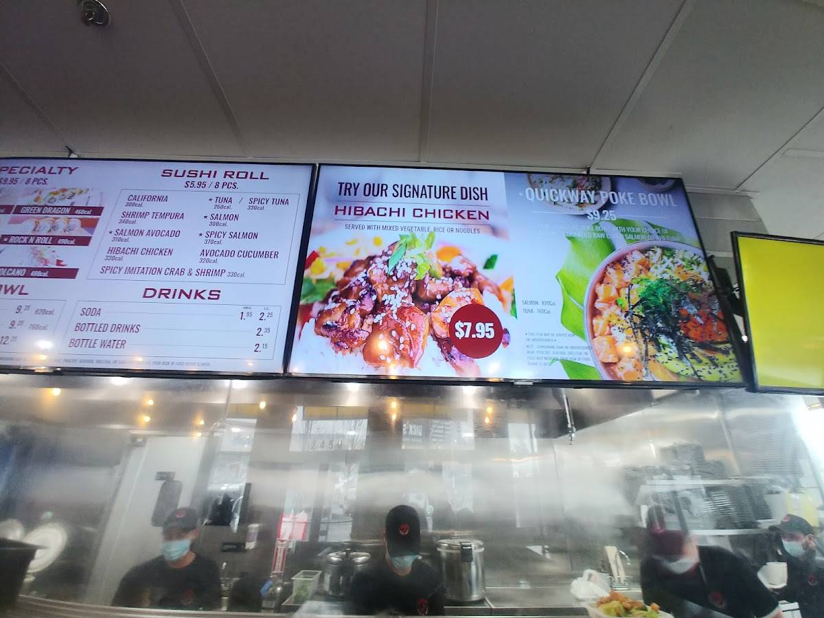 Carta del restaurante Quickway Japanese Hibachi, Washington D. C ...