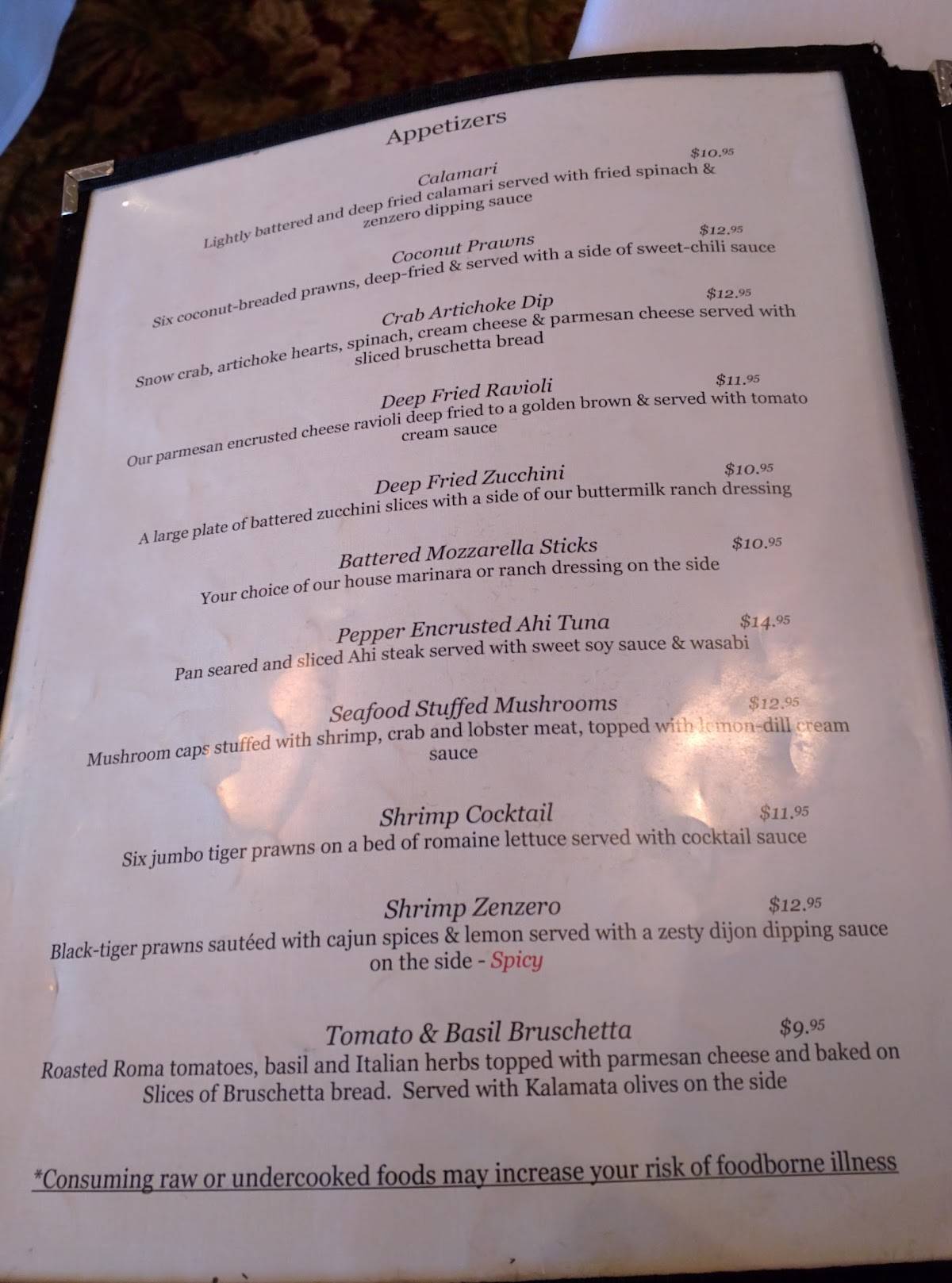 Menu at Evangelo's Restaurant, Wasilla, E Parks Hwy