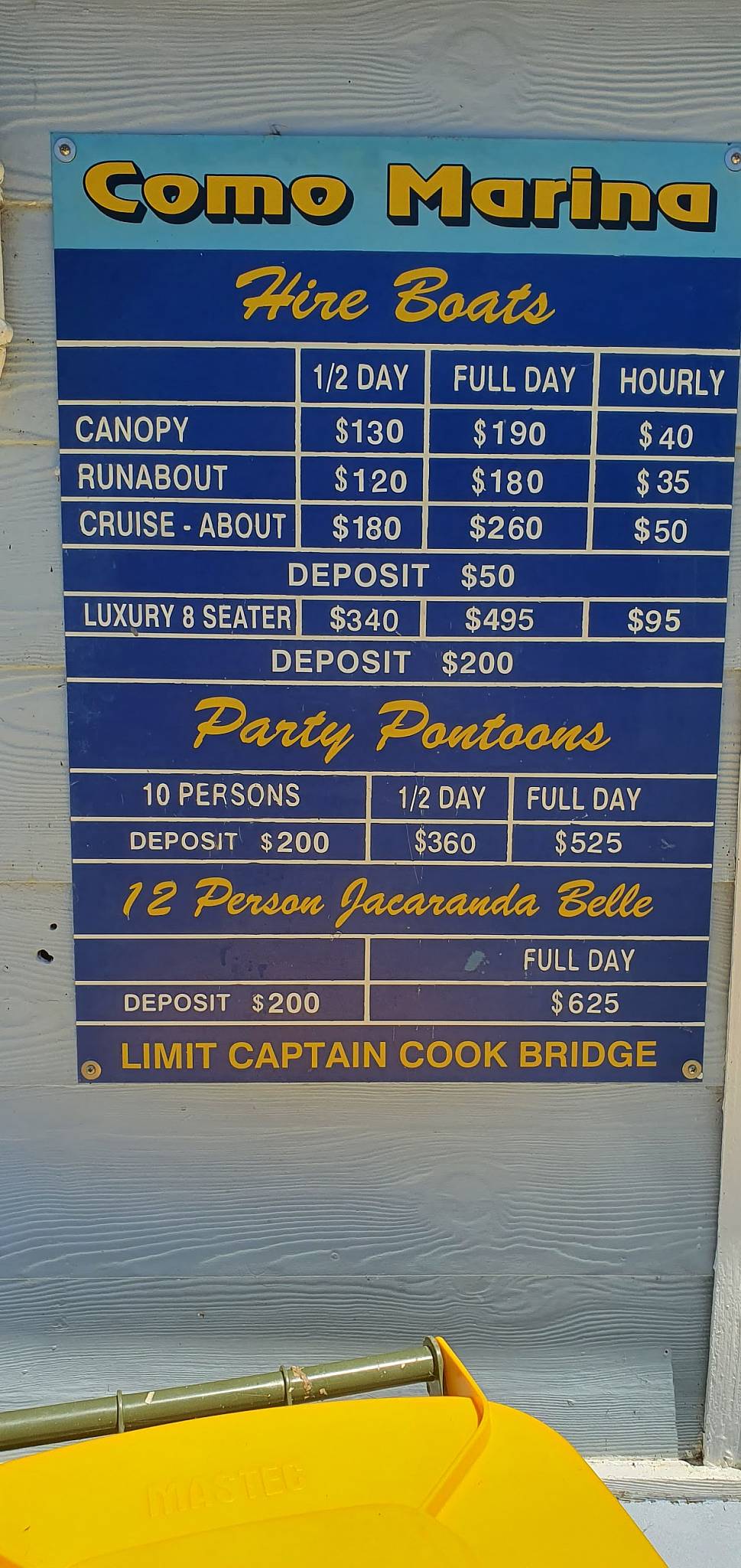 Menu at Waterfront Como Café On The Marina restaurant, Como