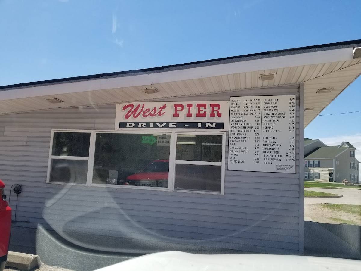 Menu at West Pier Drive-In restaurant, Sault Ste. Marie