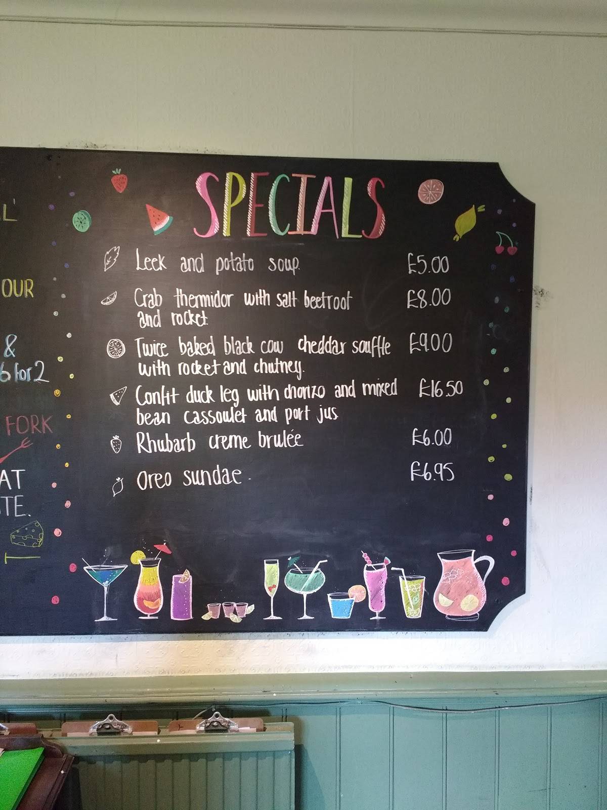 Menu at Nothe Tavern pub & bar, Weymouth