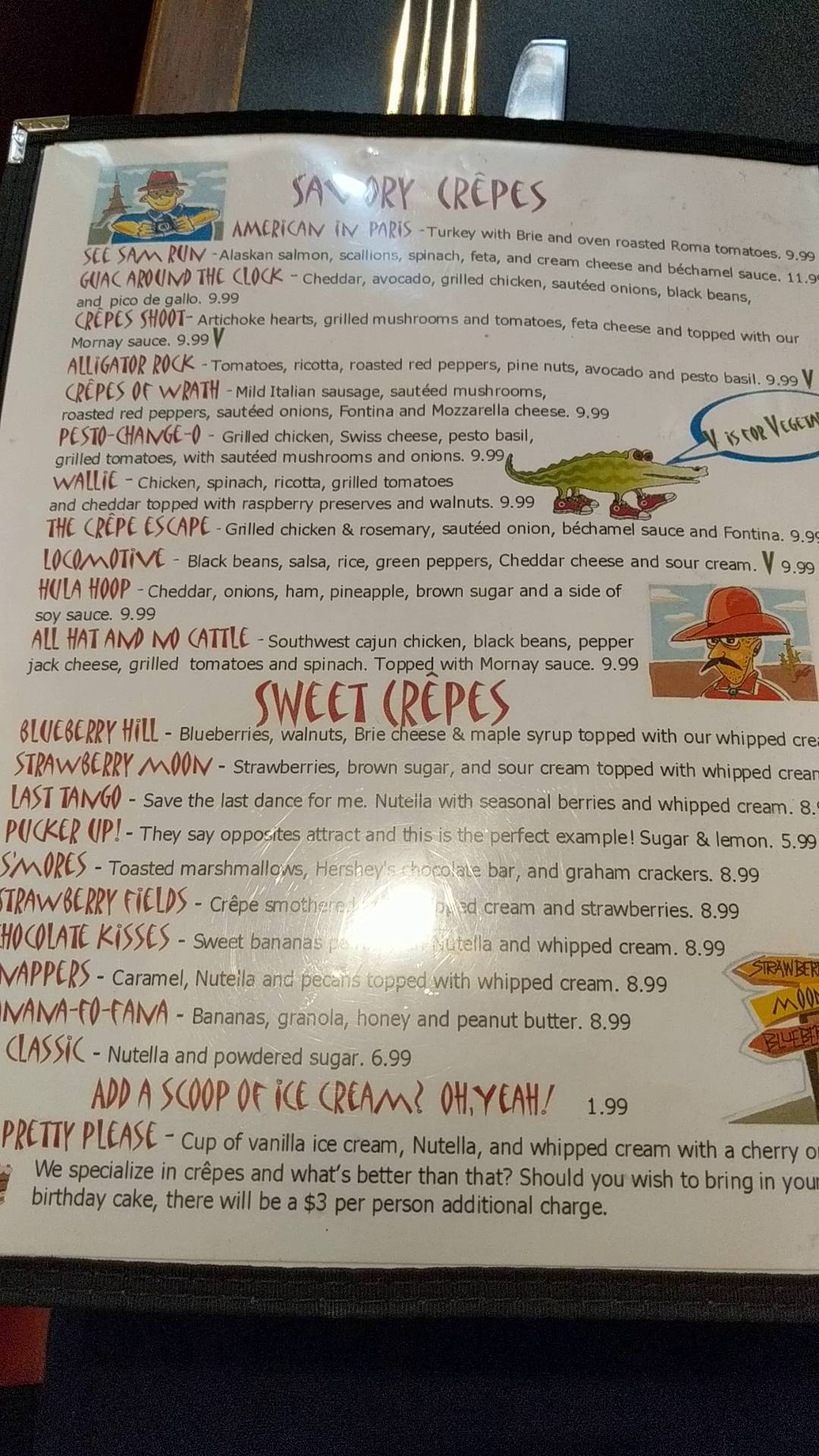 Menu at Later Alligator pub & bar, Wheeling