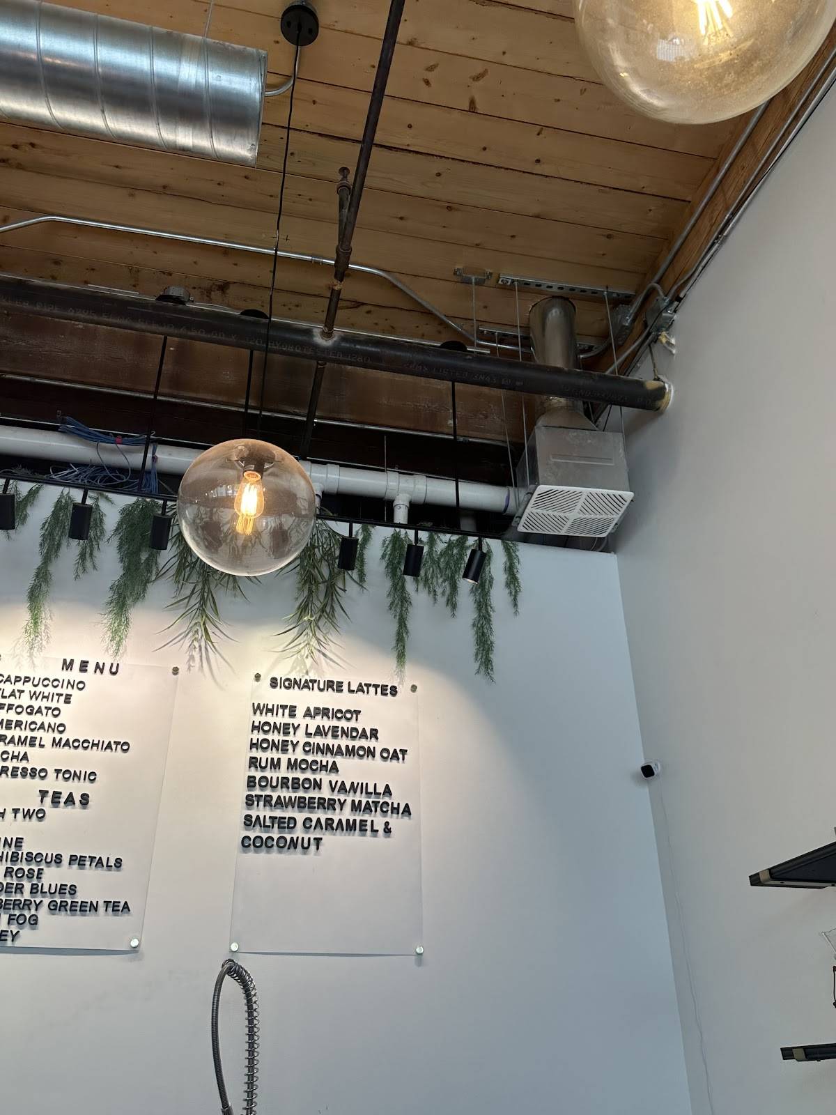 Carta del café White Box Roastery Co., McKinney