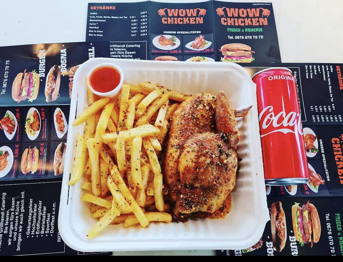 Speisekarte von WoW Chicken restaurant, Mils