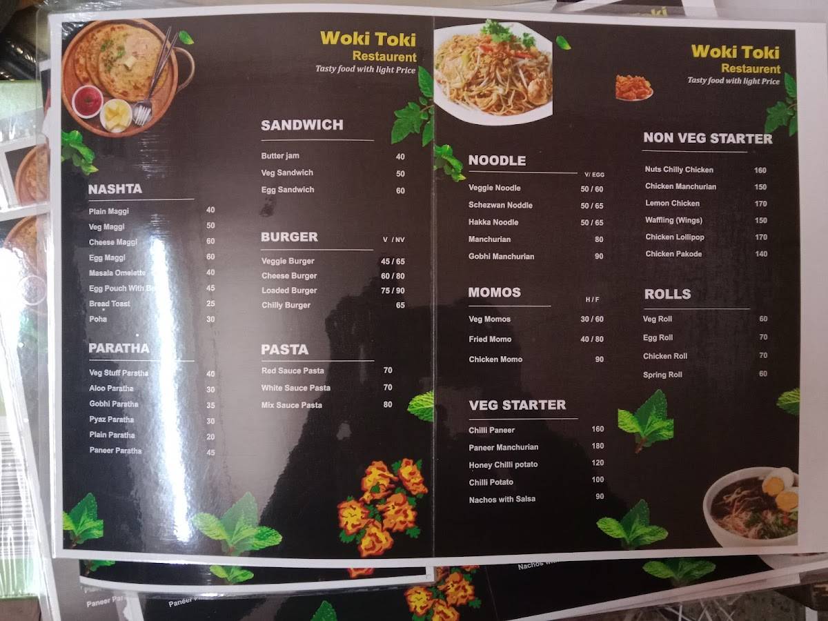 Menu at Woki toki restaurant, Dehradun