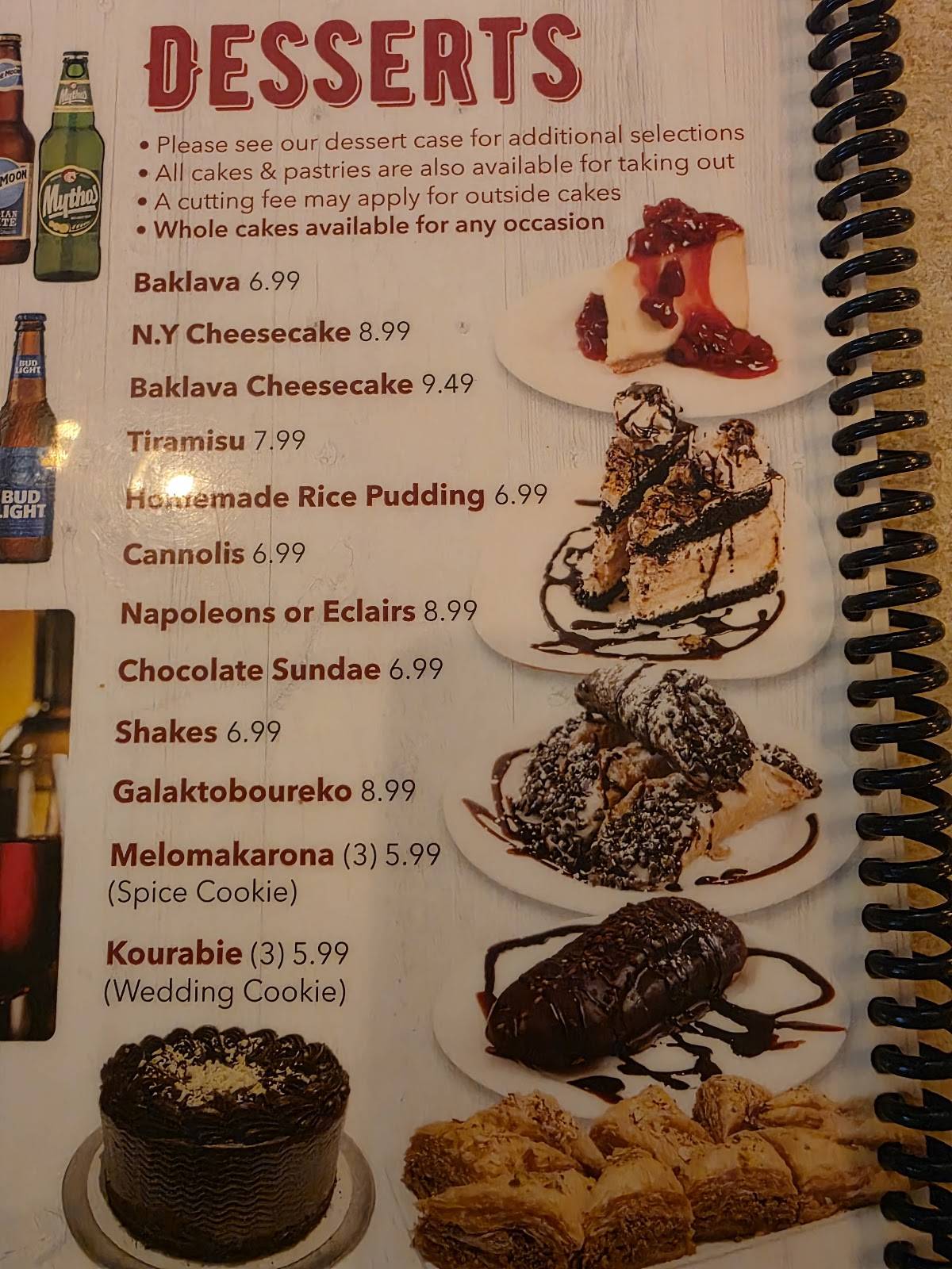 Menu at Dina's Family Italian Restaurant, Woodstock
