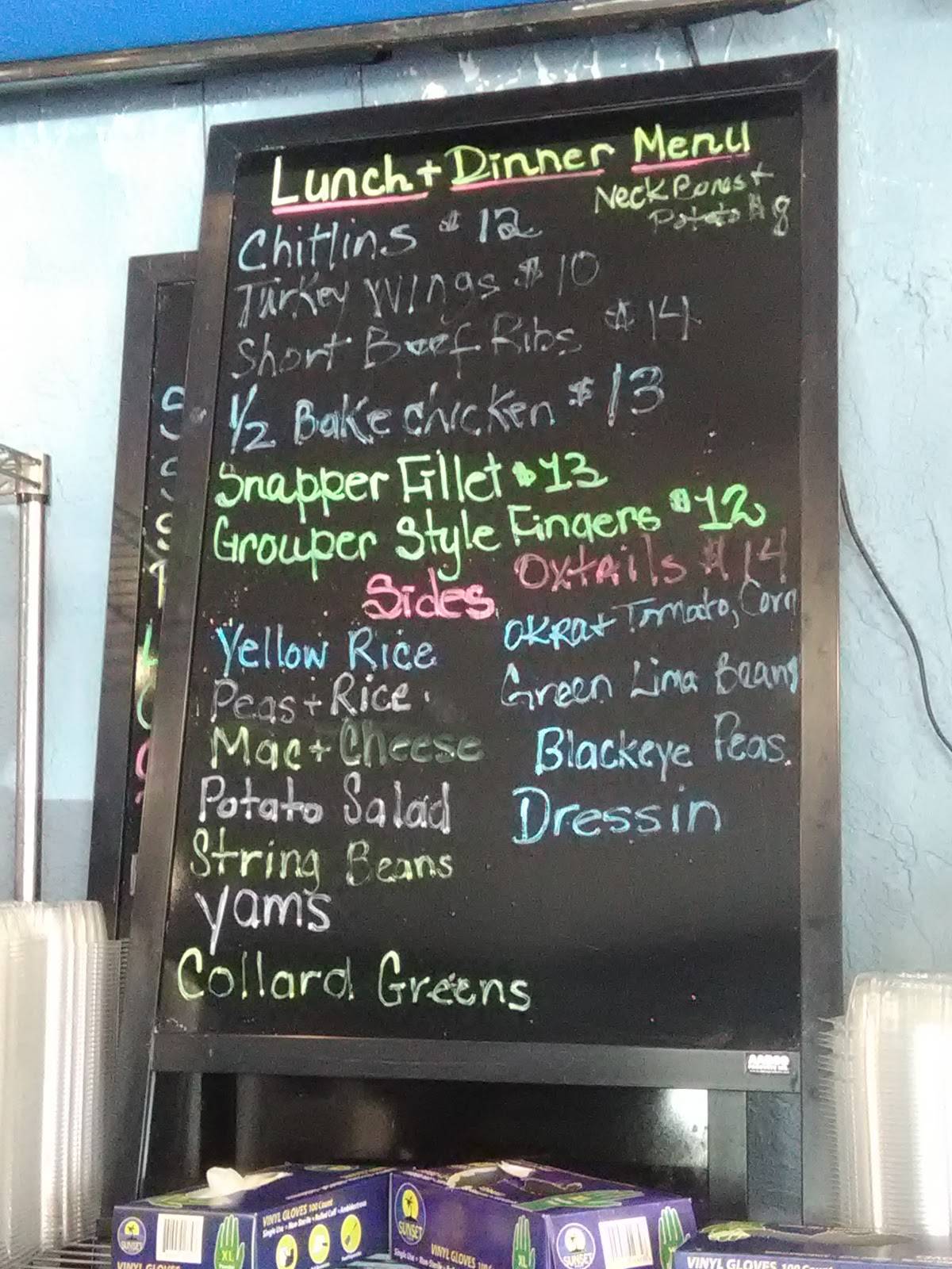 Menu at World Famous Rib Shack & Seafood BBQ, Miami