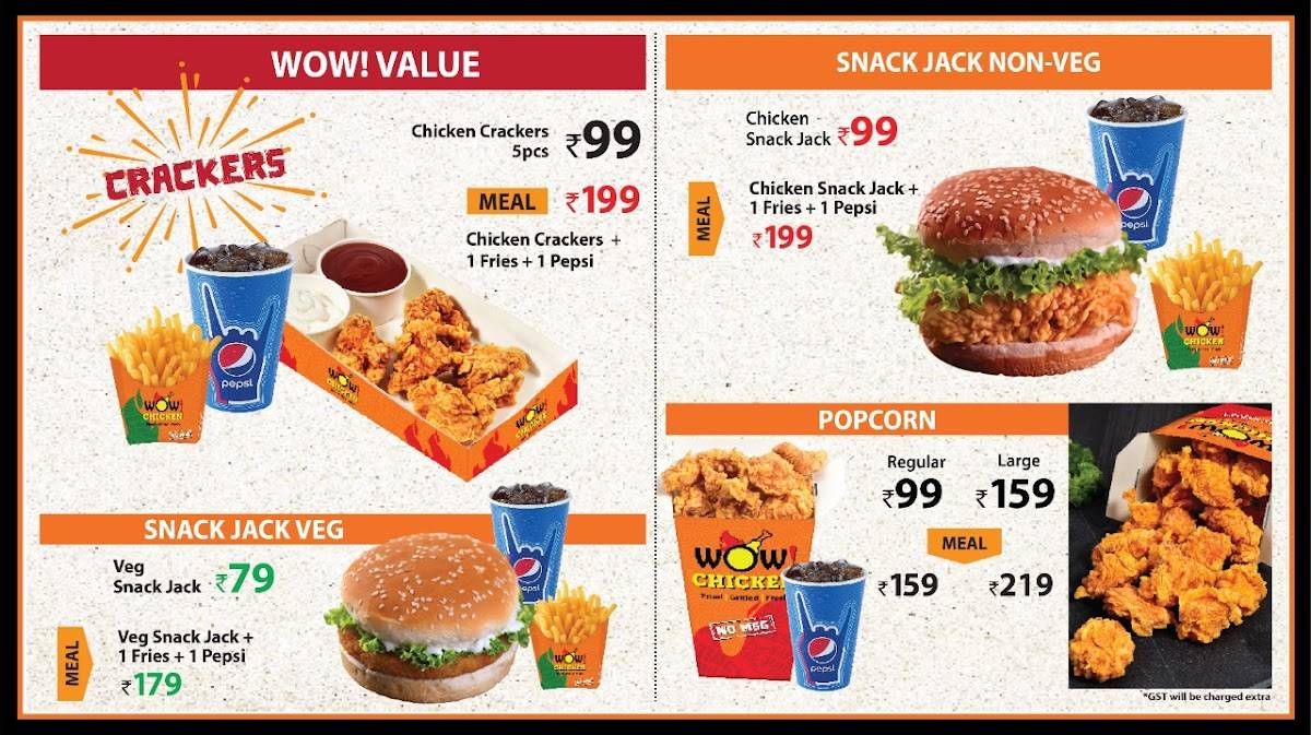 Menu at WOW Chicken, Kolkata, No 33