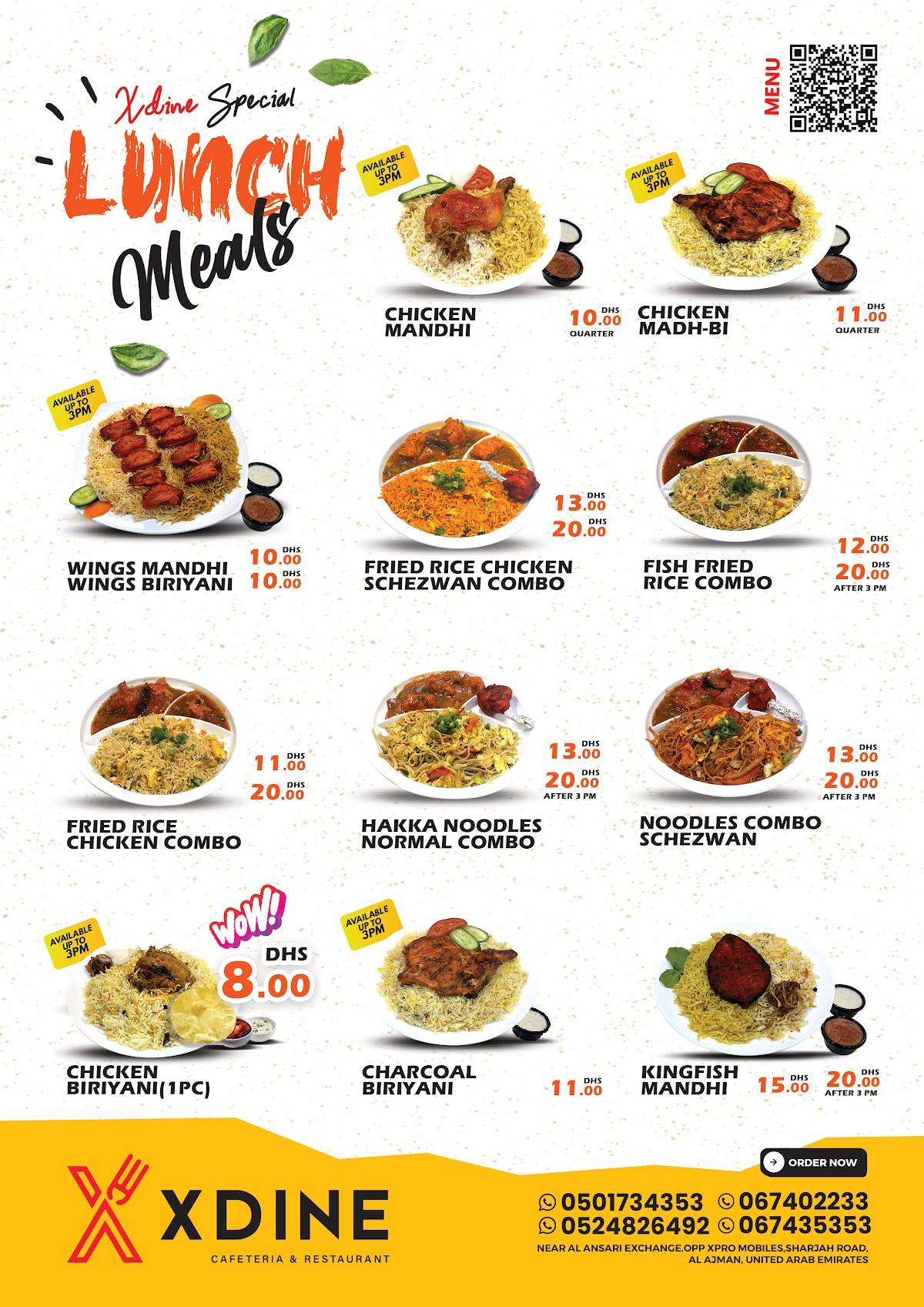 Menu at XDINE RESTAURANT RUMAILA (NEAR LULU), Ajman
