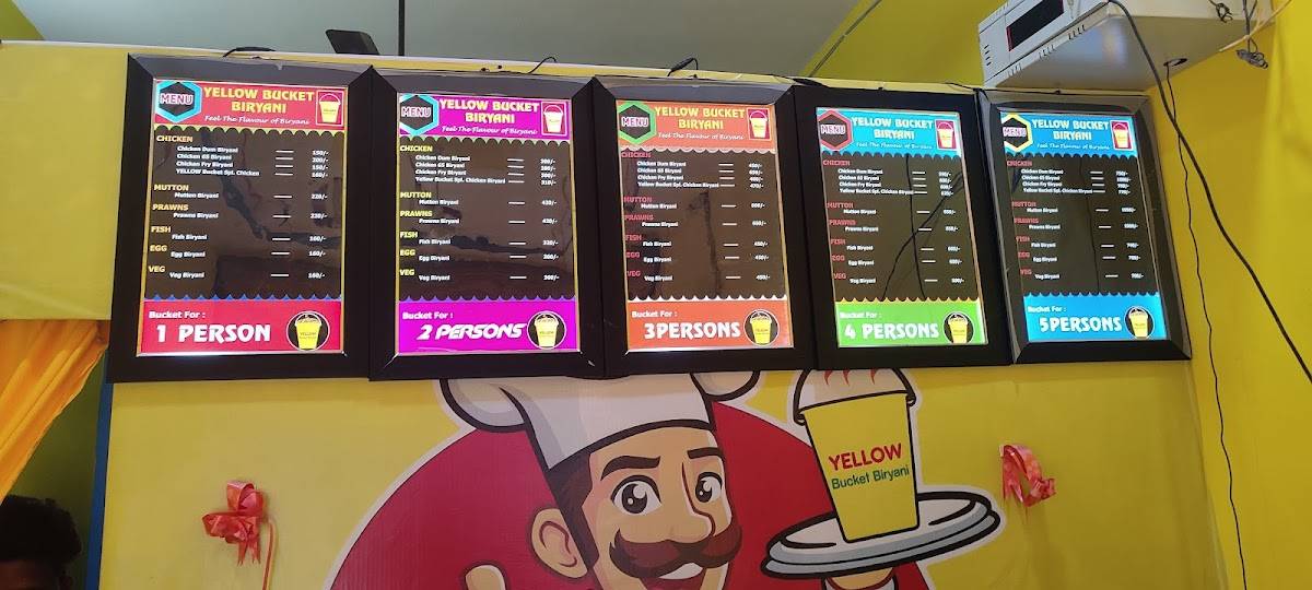 Menu at YELLOW BUCKET BIRYANI, Nirmal