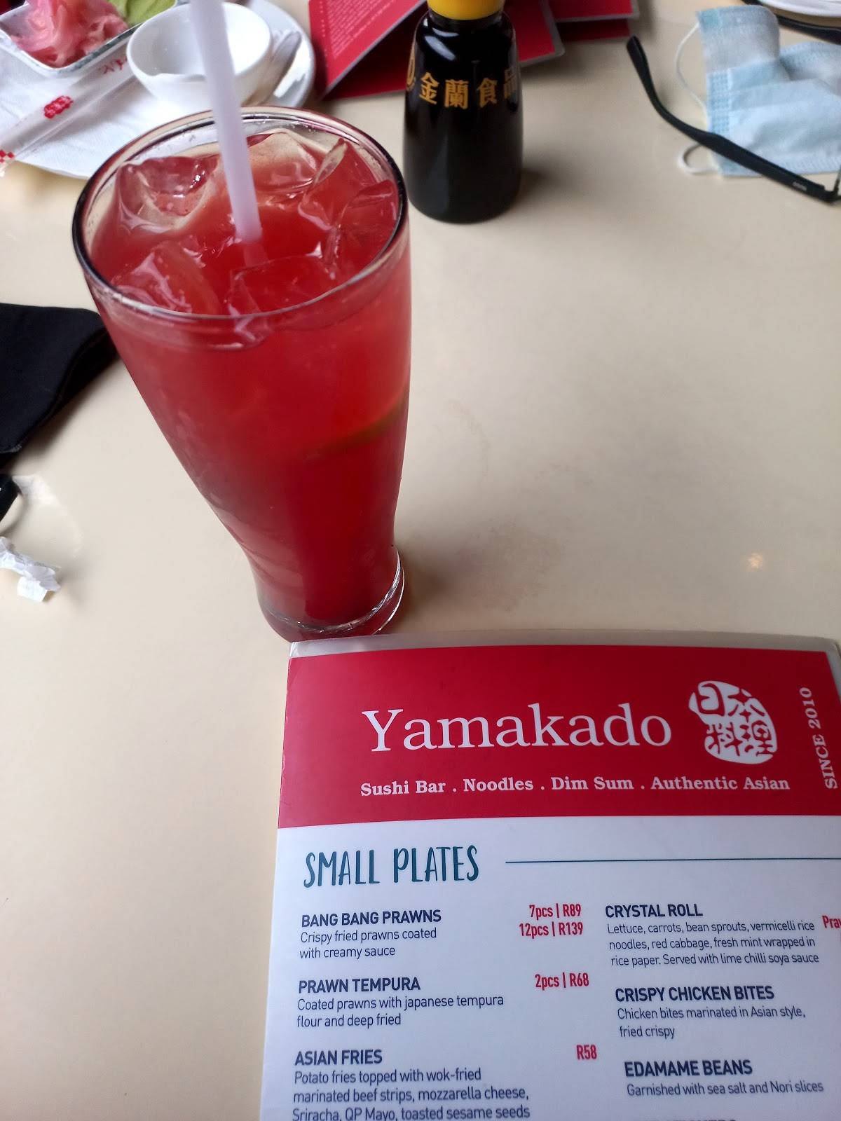 Menu at Yamakado Sushi Restaurant Fourways, Sandton