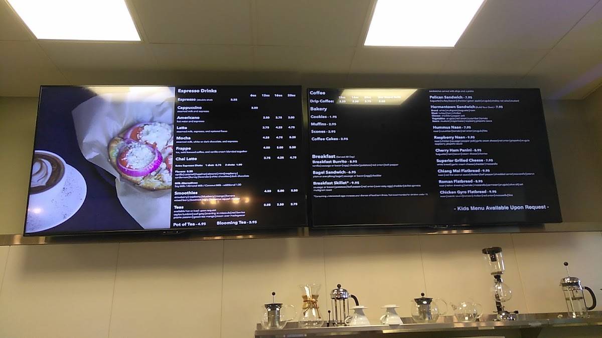 Menu at Yellow Bike Coffee cafe, Hermantown, Venture Ave