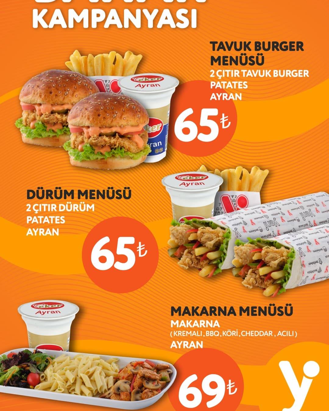 Menu at Yeni Tavuk-Kadikoy, Istanbul