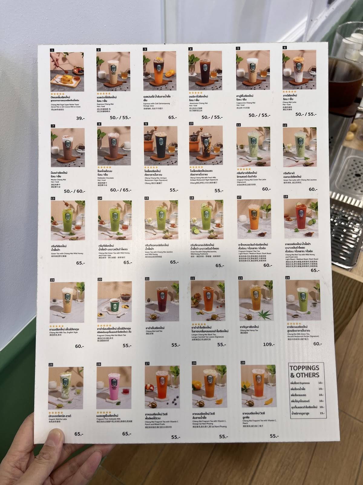 Menu at Yodcha Phaholyothin 37, Bangkok