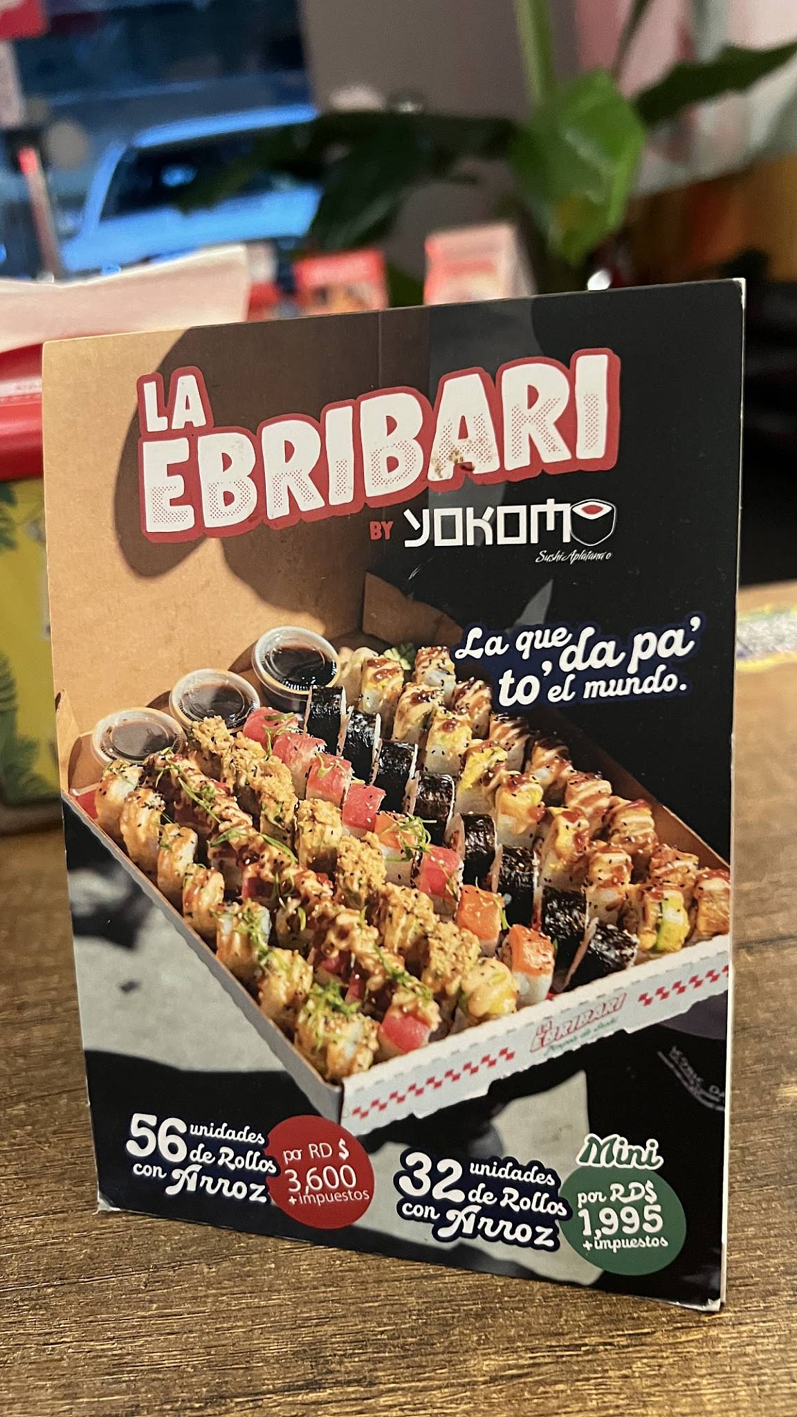 Menu at Yokomo Sushi Gazcue restaurant, Santo Domingo, C. Cervantes 201