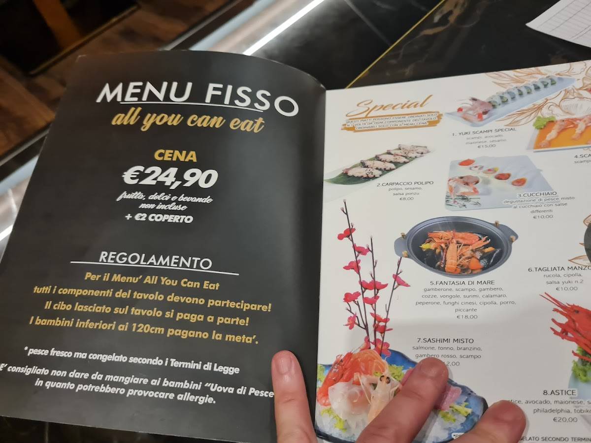 Menu da Yuki Sushi Termini Imerese ristorante, Termini Imerese
