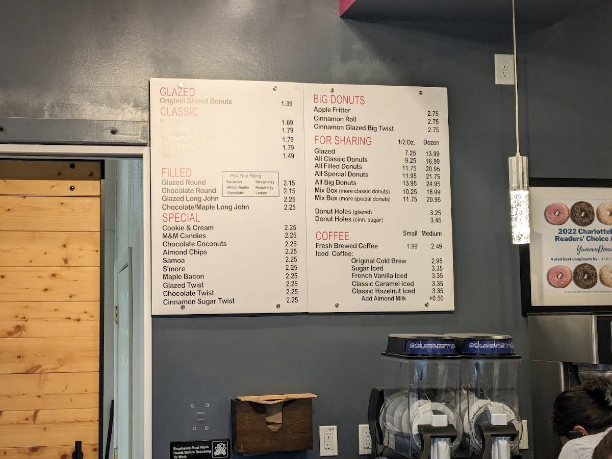 Menu at Yummm Donut restaurant, Gastonia