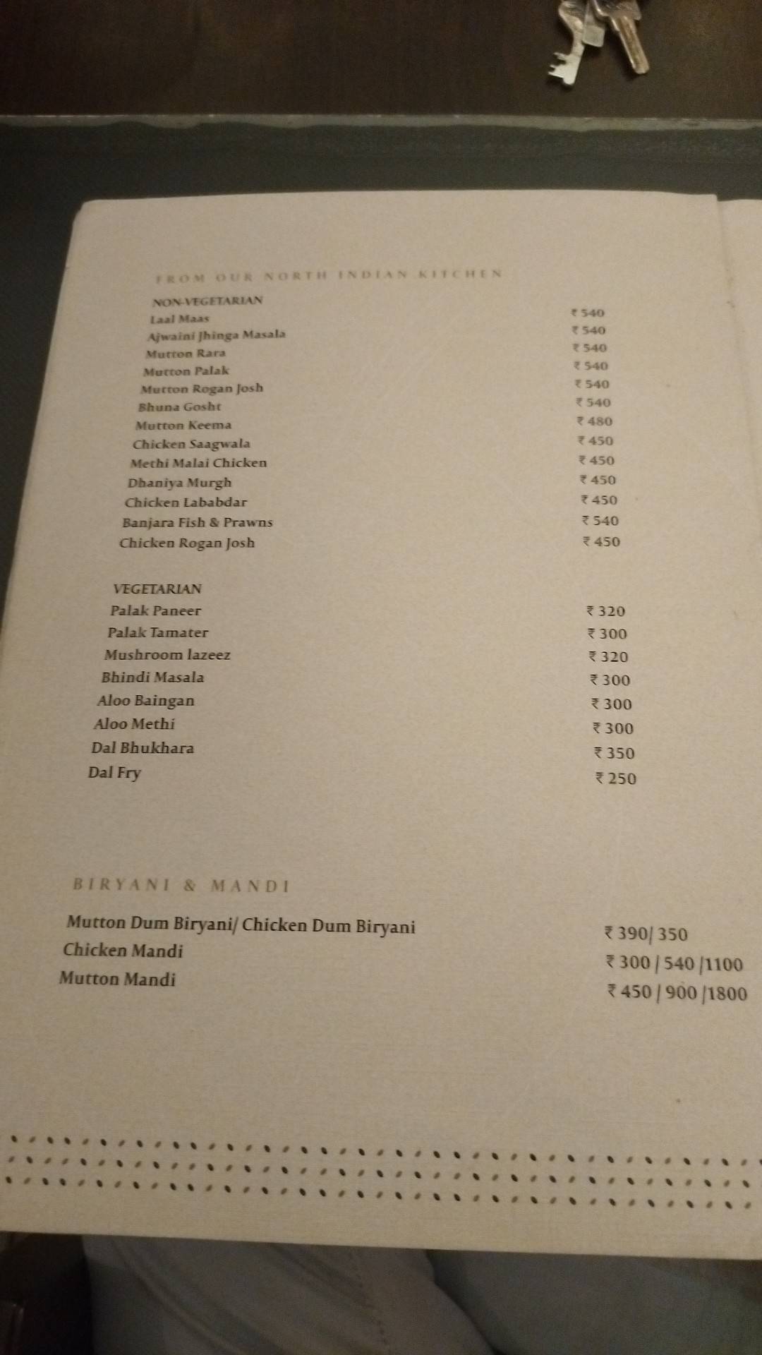 Menu at Zaitoon Signature, Chennai