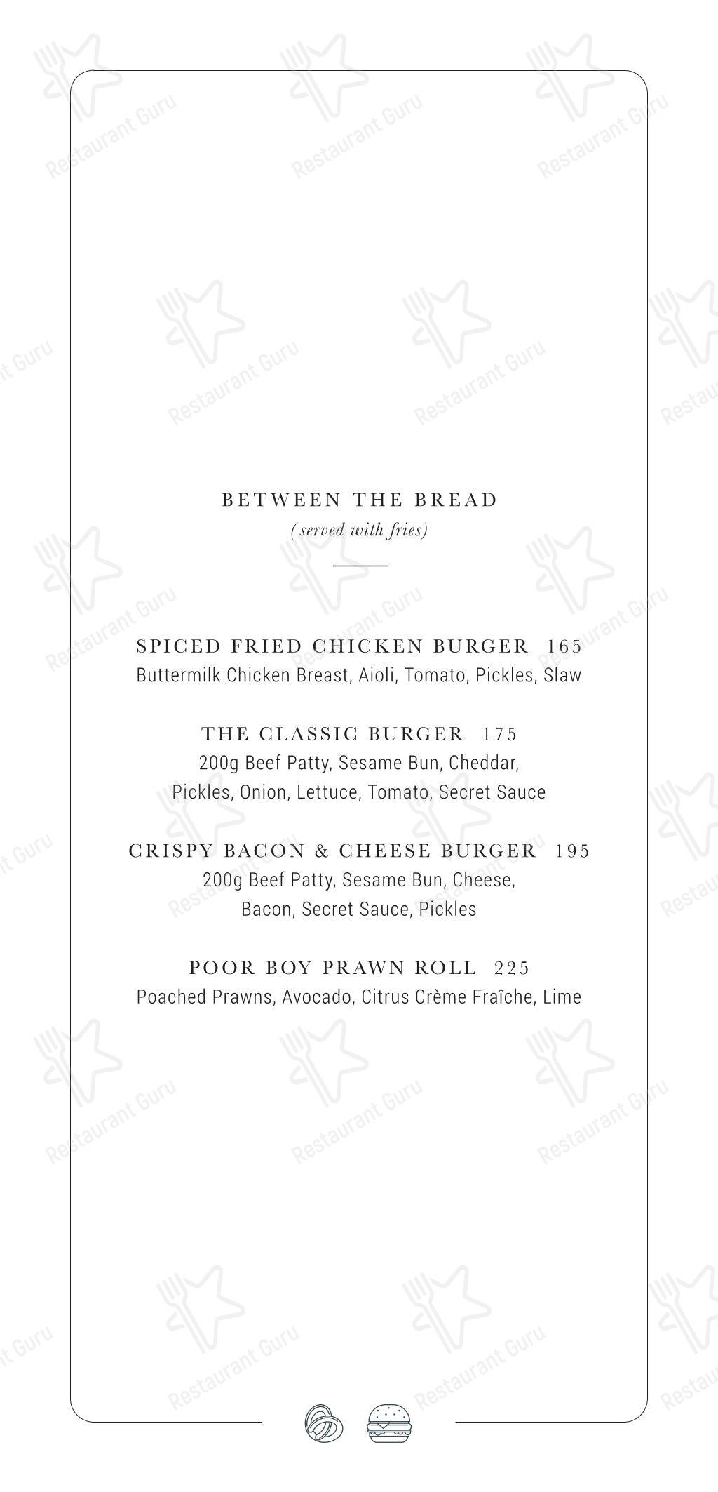 Menu at Bobo's by Kove Collection restaurant, Cape Town