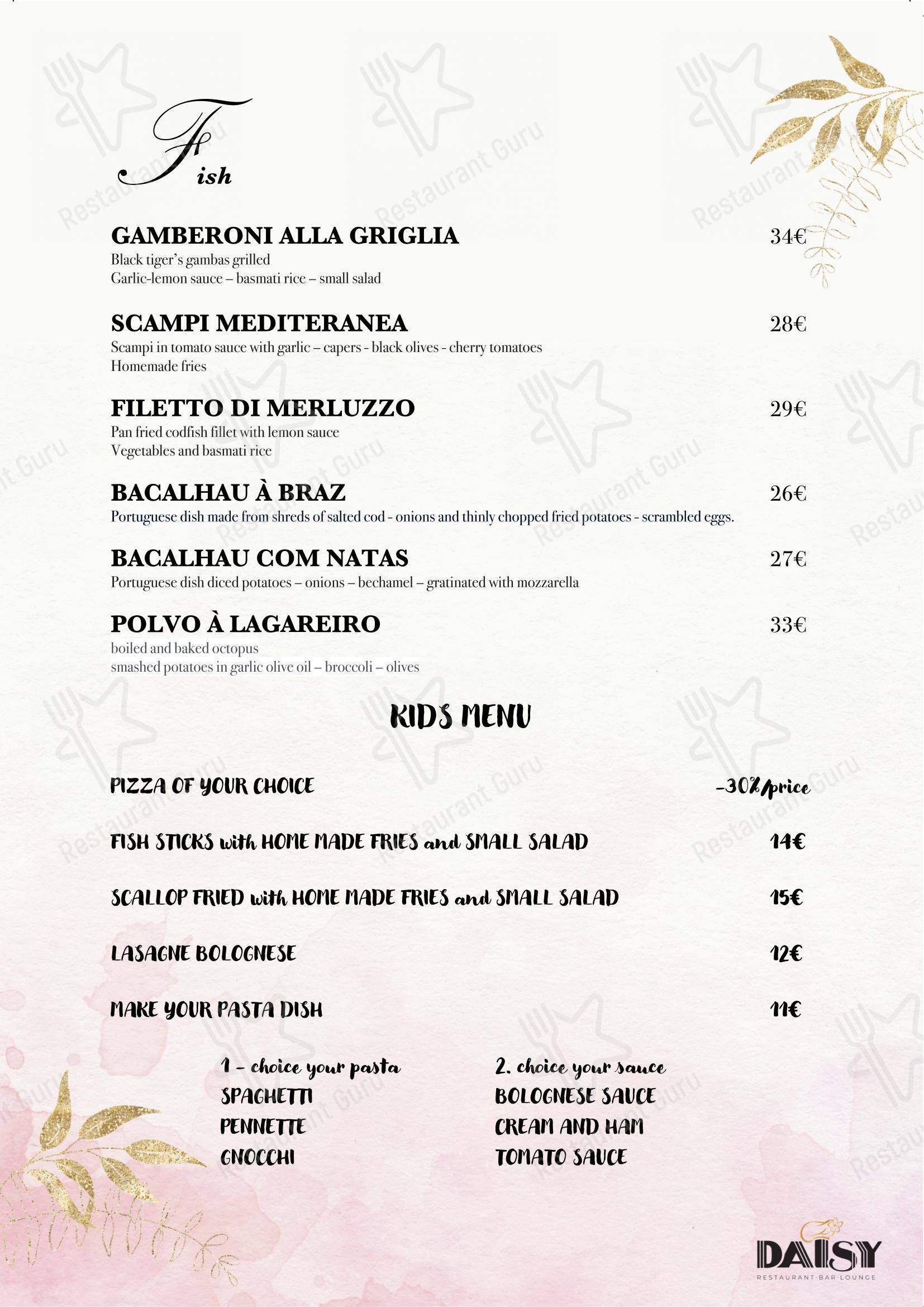 Speisekarte von Daisy Scheidgen restaurant, Consdorf