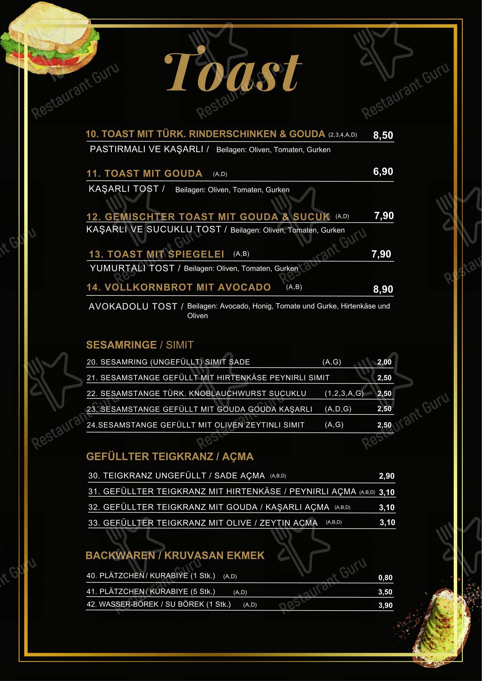 Speisekarte von Ez Moda Grand Café cafe, Oldenburg