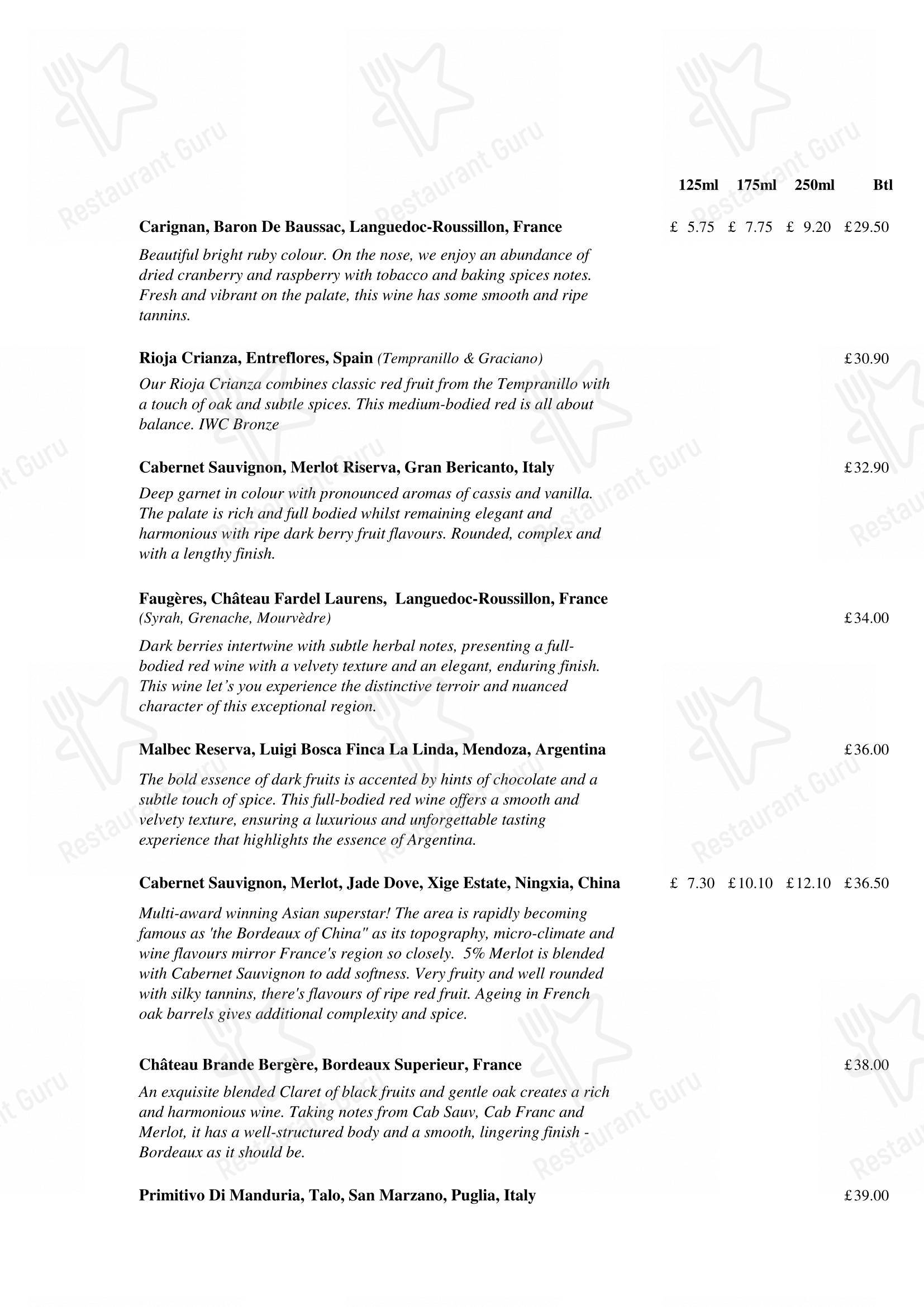 Menu at Michael Wan's Mandarin 上官樓 restaurant, Blackpool