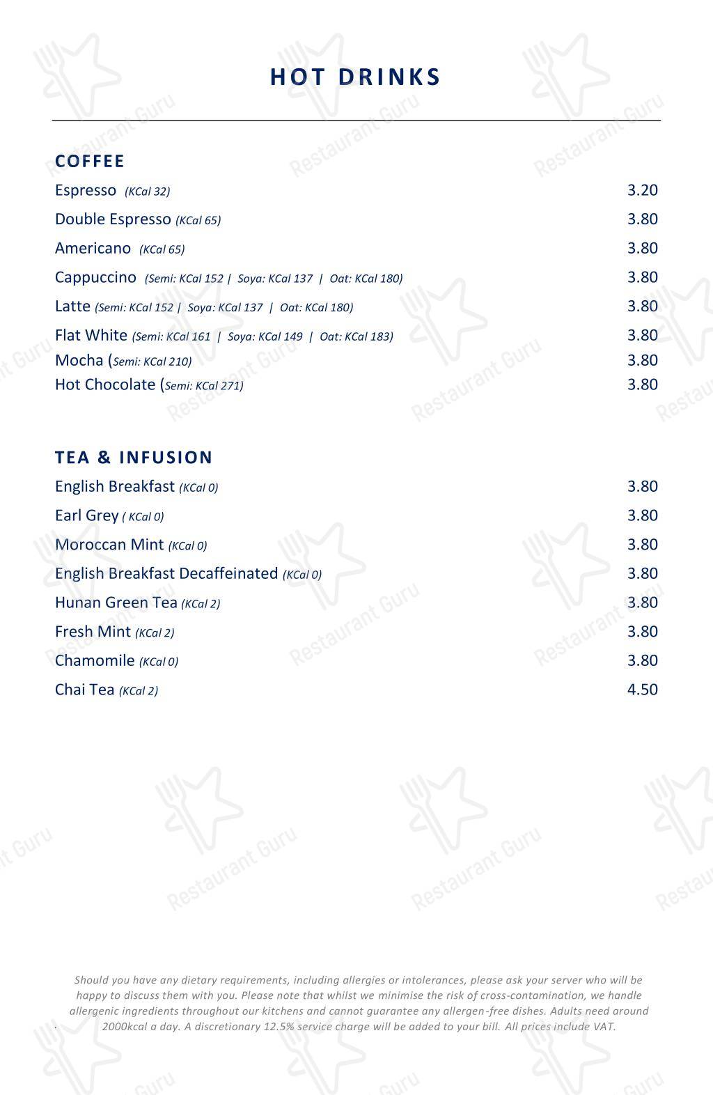 Menu at Orelle restaurant, Birmingham