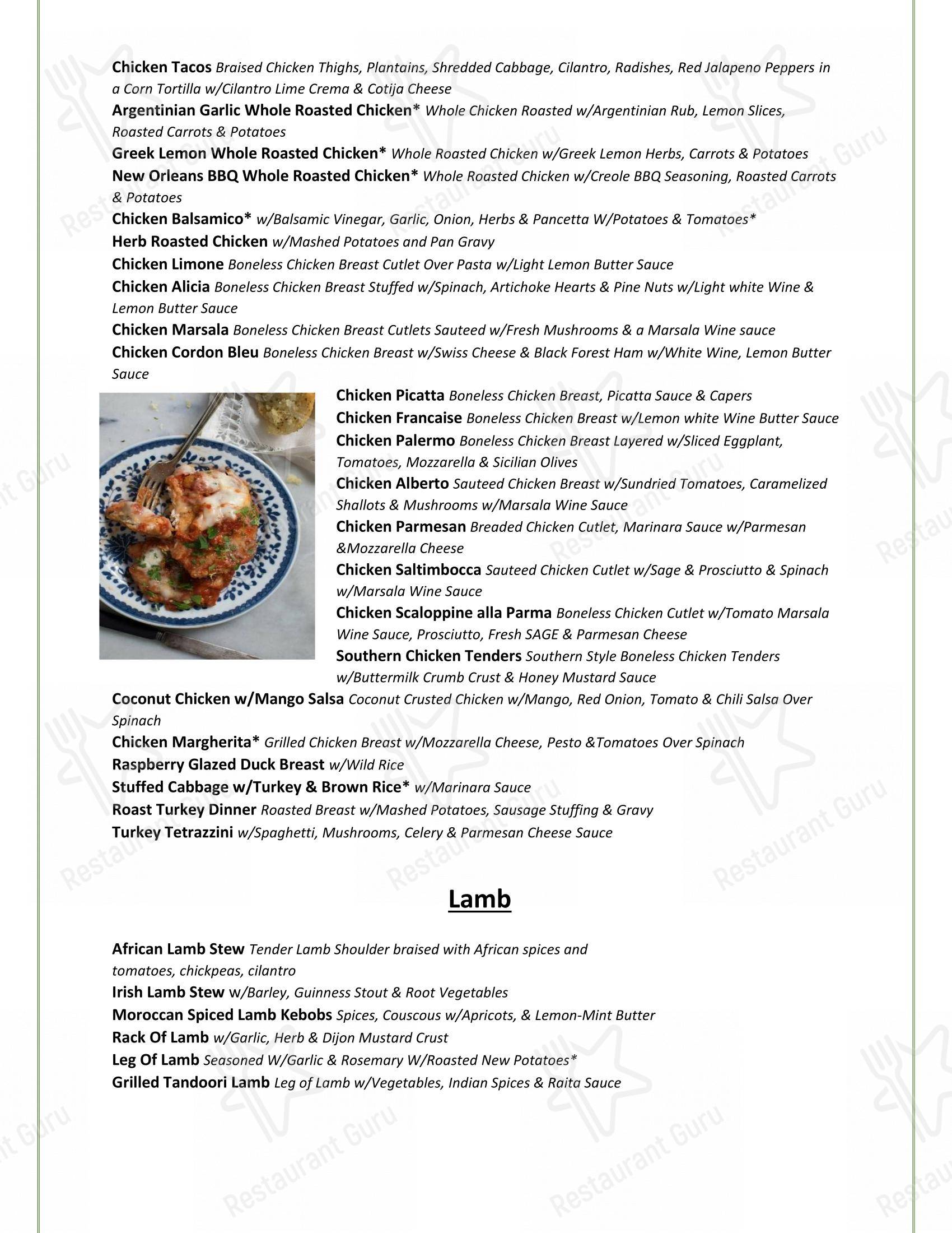 Menu at Pasta Vita restaurant, Old Saybrook, 225 Elm St