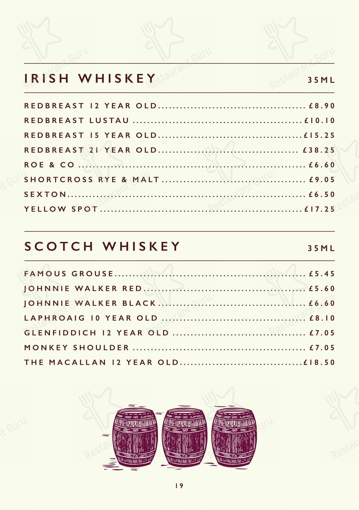 Menu at The Cloth Ear pub & bar, Belfast