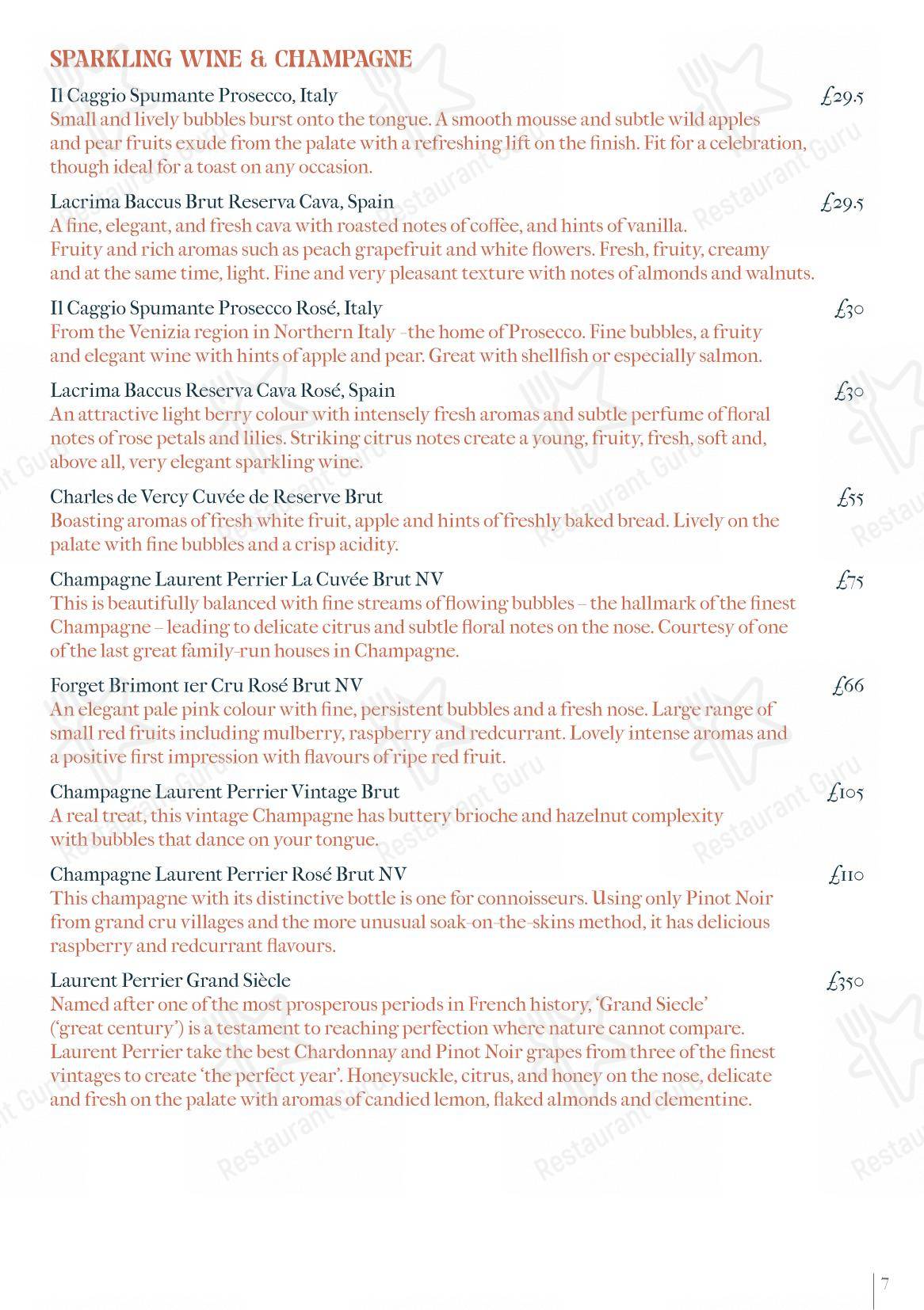 Menu at The Manor restaurant, Greasby
