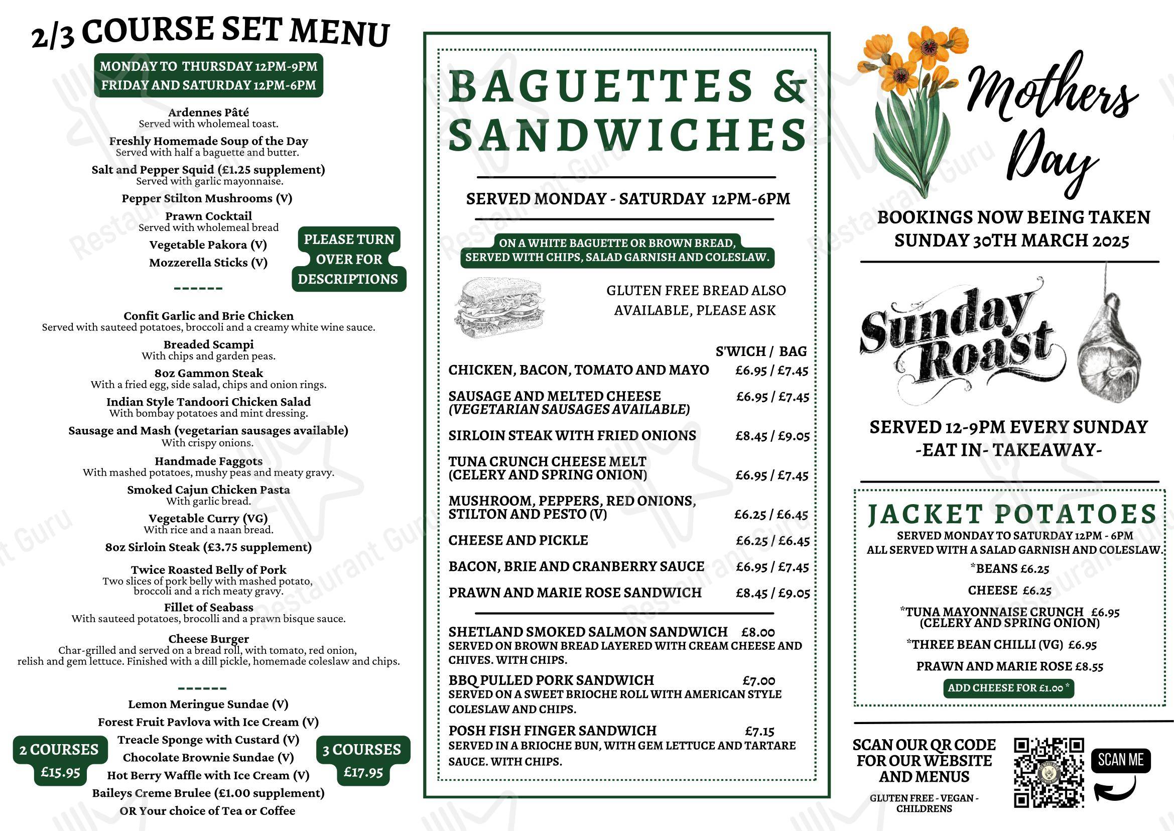 Menu at The Nevill Arms pub & bar, Redditch