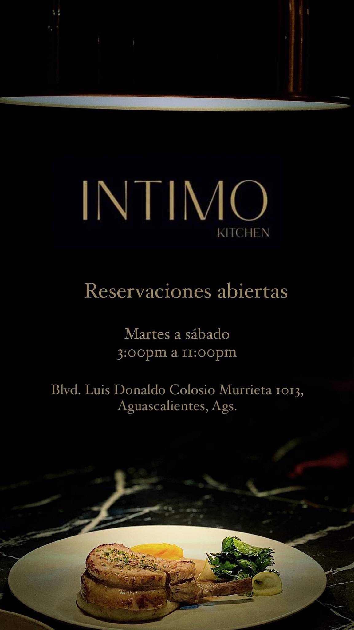 Carta del restaurante Íntimo Kitchen, Aguascalientes