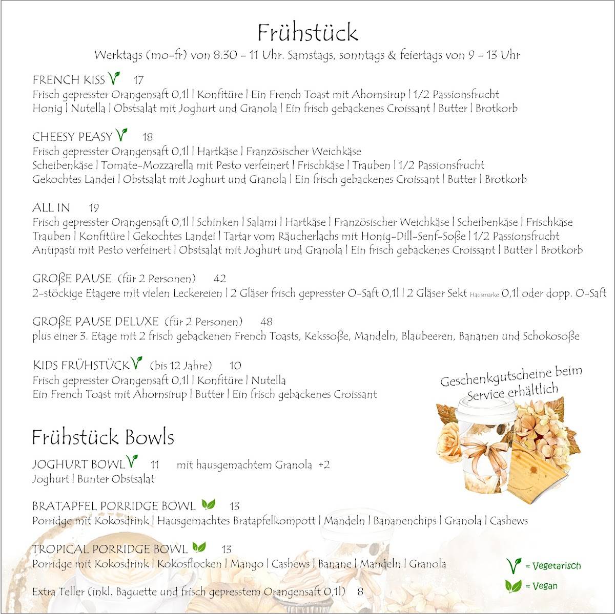Menu at place X Café Restaurant Eventlocation, Neckarsulm