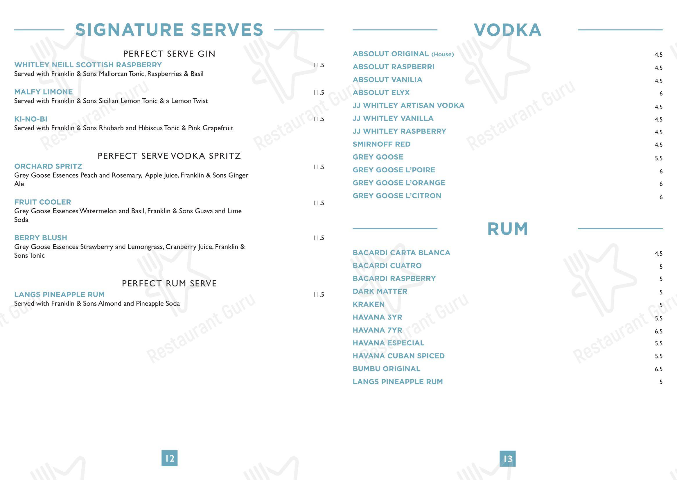 Menu at River House Stirling restaurant, Stirling
