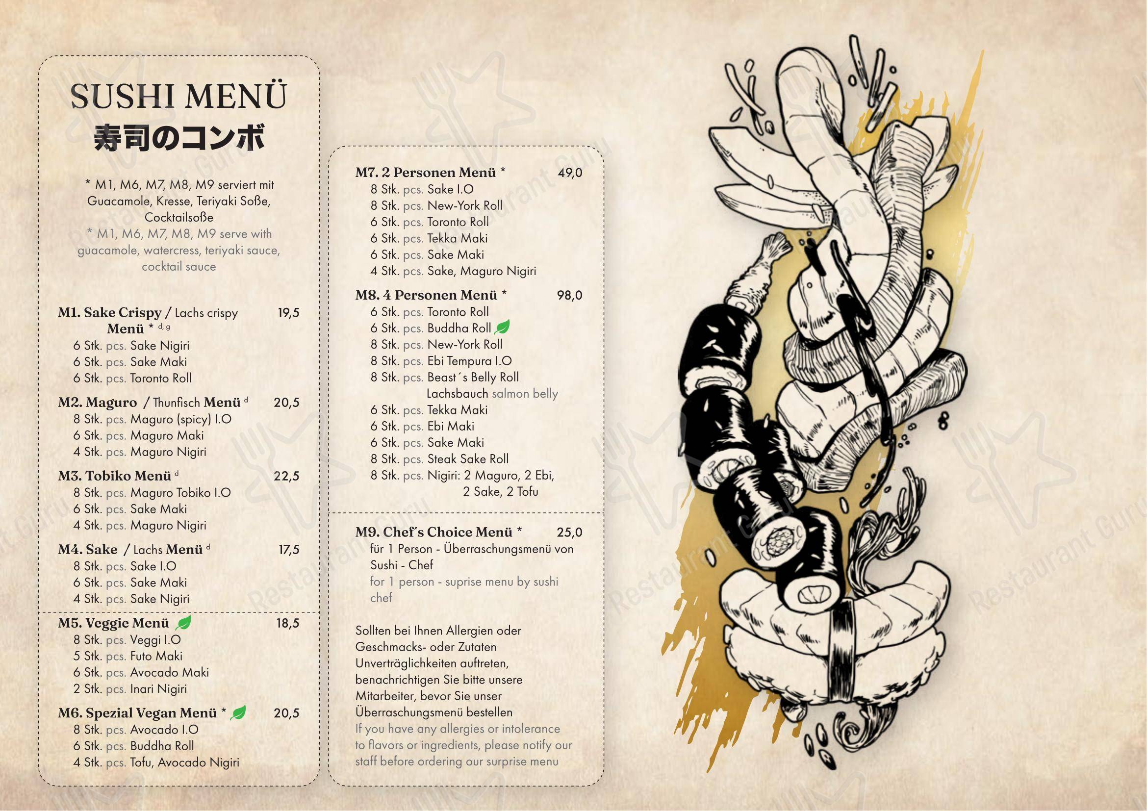 Speisekarte von SAIKYO Restaurant - Asian Fusion & Sushi, Deggendorf
